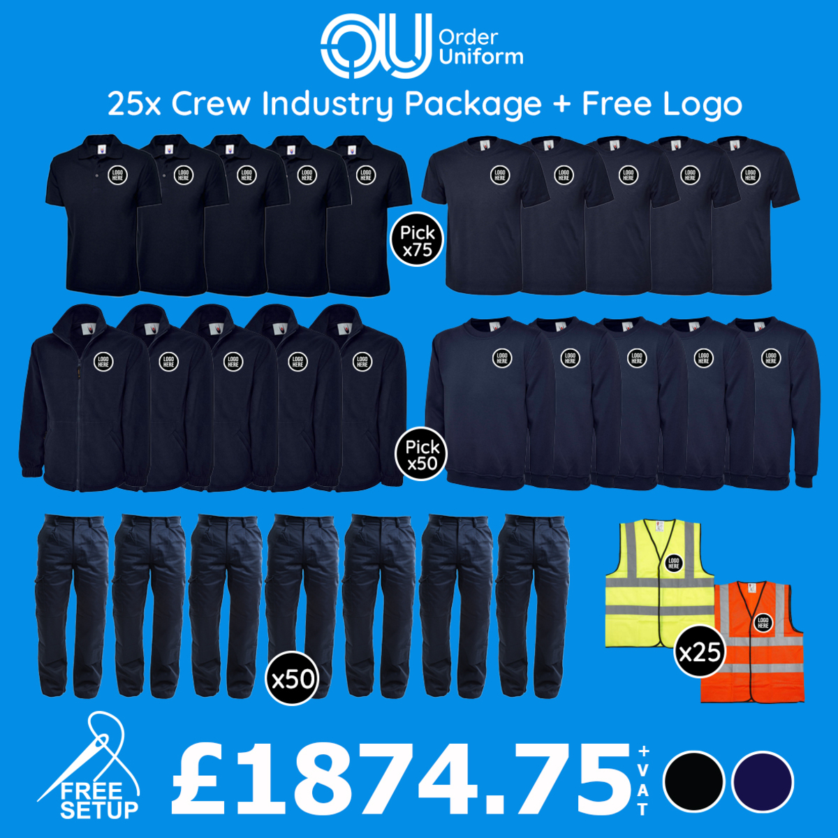 Industry Packages | Order Uniform UK Ltd