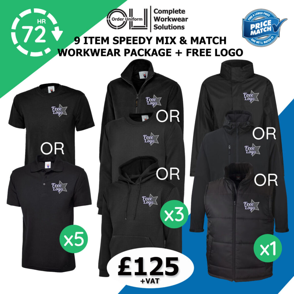 72hr Dispatch Packages | Order Uniform UK Ltd