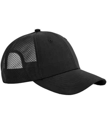 Beechfield Technical Mesh Trucker Cap - Black/Black