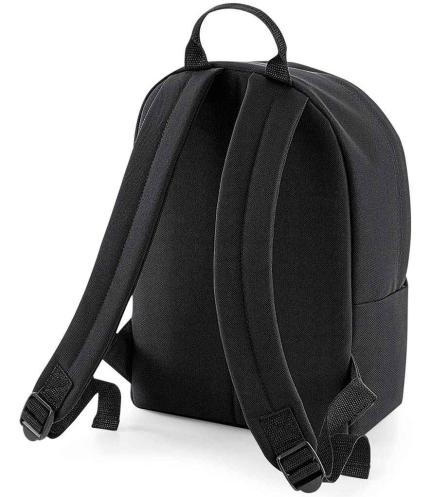 BagBase Mini Fashion Backpack - Black/Black
