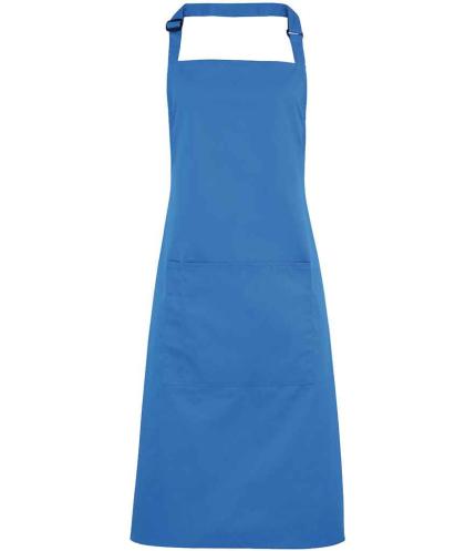 Premier 'Colours' Bib Apron with Pocket - Sapphire Blue
