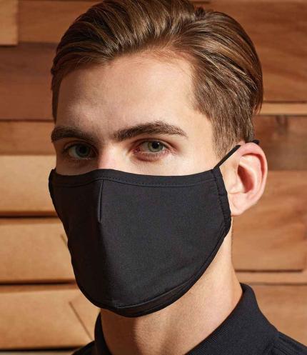 Premier HeiQ Viroblock 3-Layer Face Mask - Black | Order Uniform UK Ltd