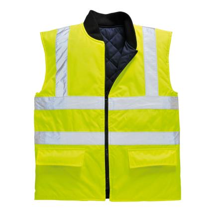 Portwest Hi-Vis Reversible Bodywarmer - Yellow