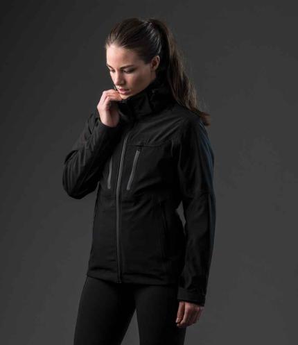 Stormtech Ladies Matrix System 3-in-1 Jacket - Black/Carbon Grey