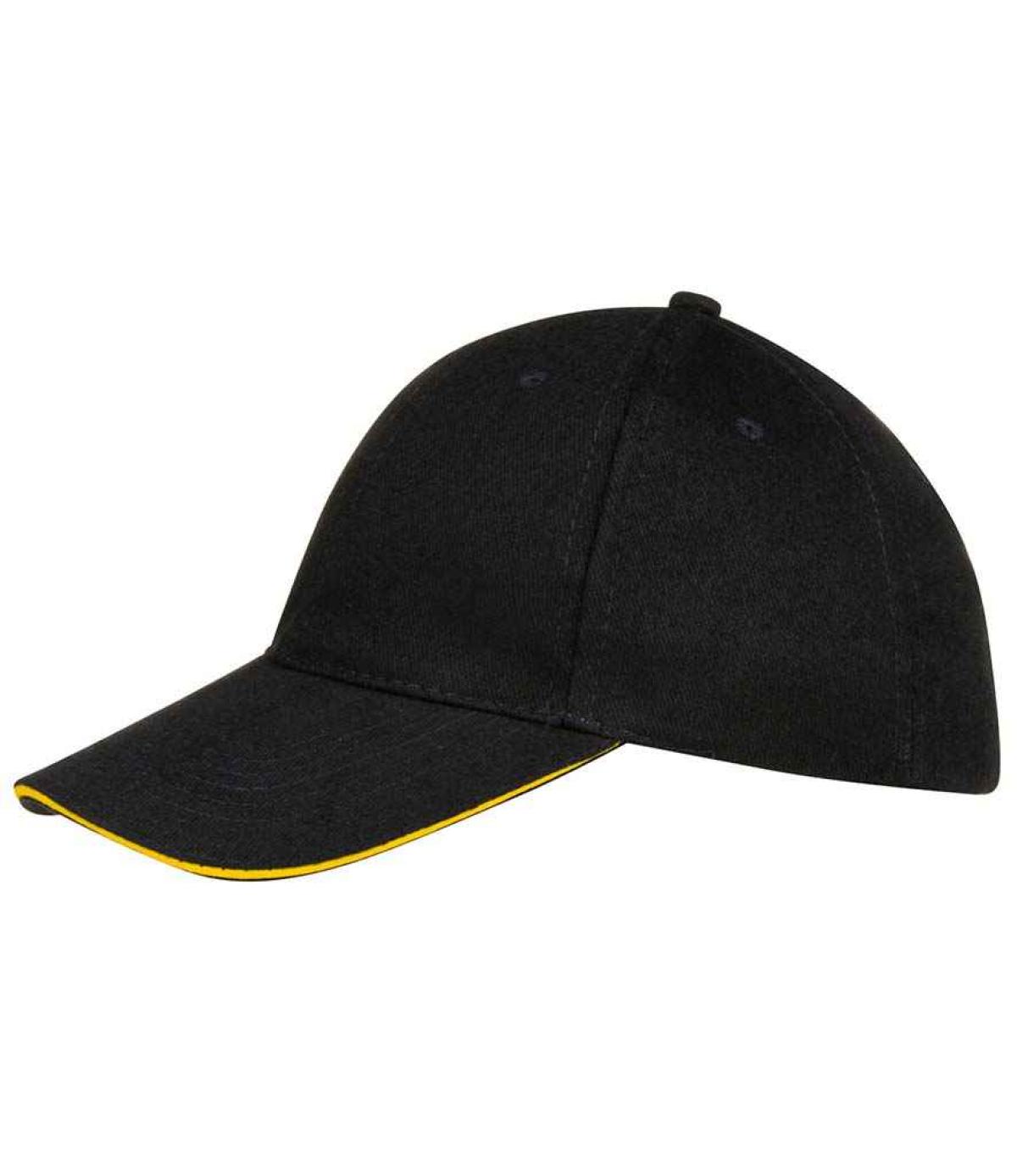 SOL'S Buffalo Cap - Black/Yellow | Order Uniform UK Ltd