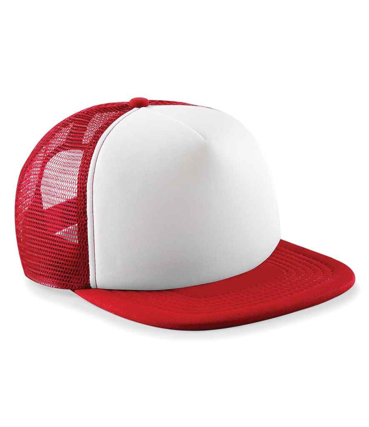 Beechfield Vintage Snapback Trucker Cap - Classic Red/White