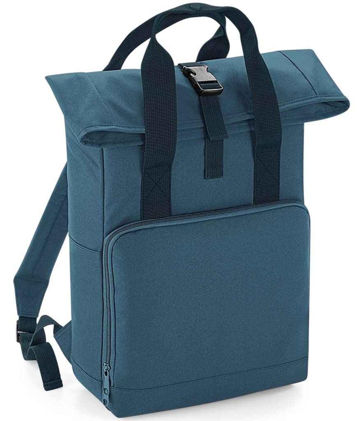 BagBase Recycled Twin Handle Roll-Top Backpack - Airforce Blue