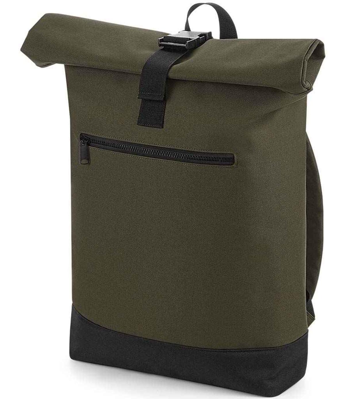 BagBase Roll-Top Backpack - Military Green