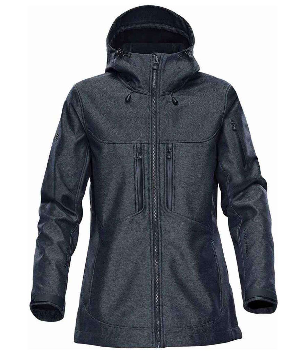 Stormtech Ladies Epsilon 2 Hooded Soft Shell Jacket - Charcoal Twill