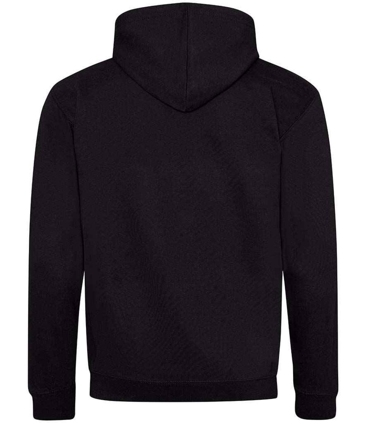 AWDis Varsity Zoodie - Jet Black/Heather Grey