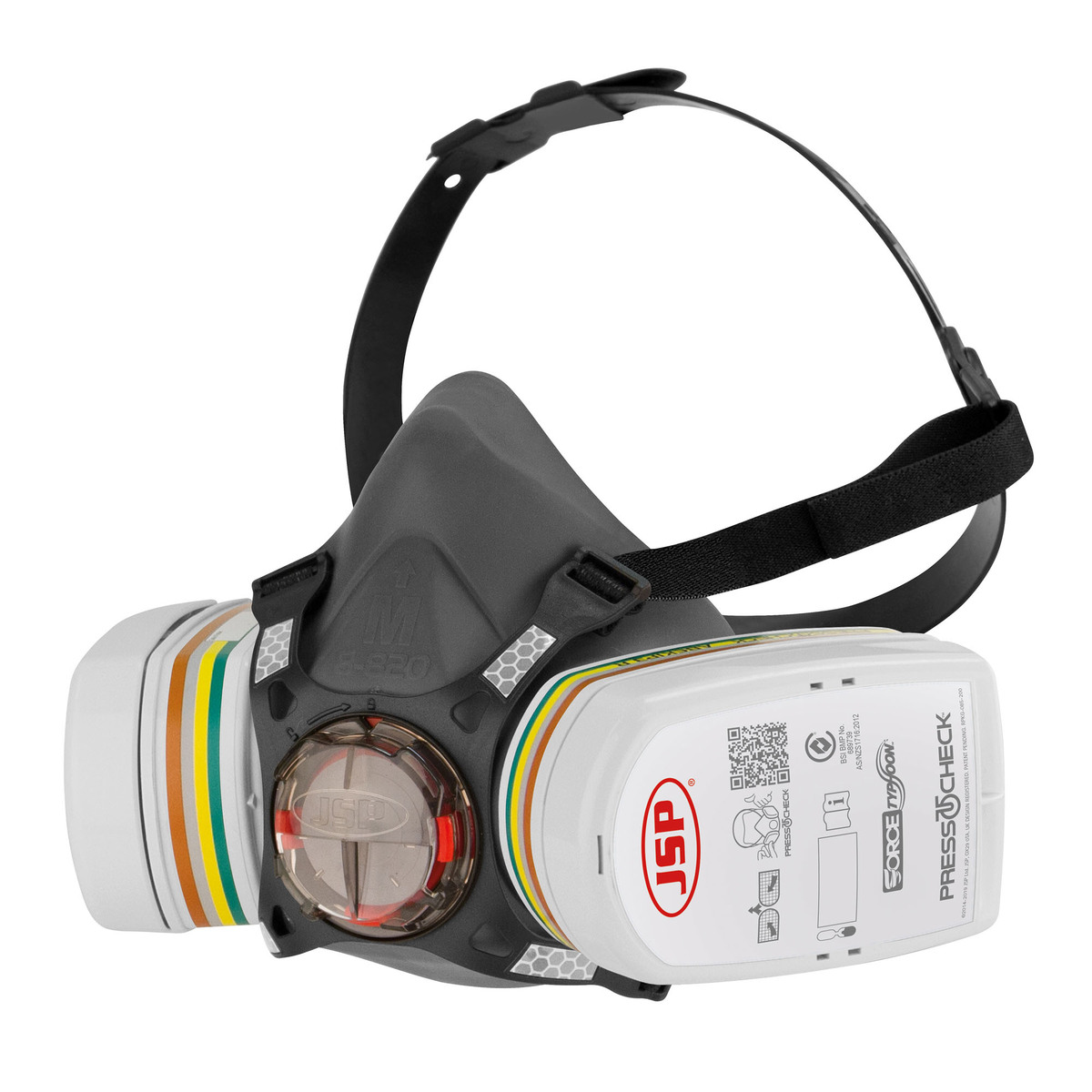 JSP Force8 Medium Half-Mask Respirator with PressToCheck - ABEK1P3 ...