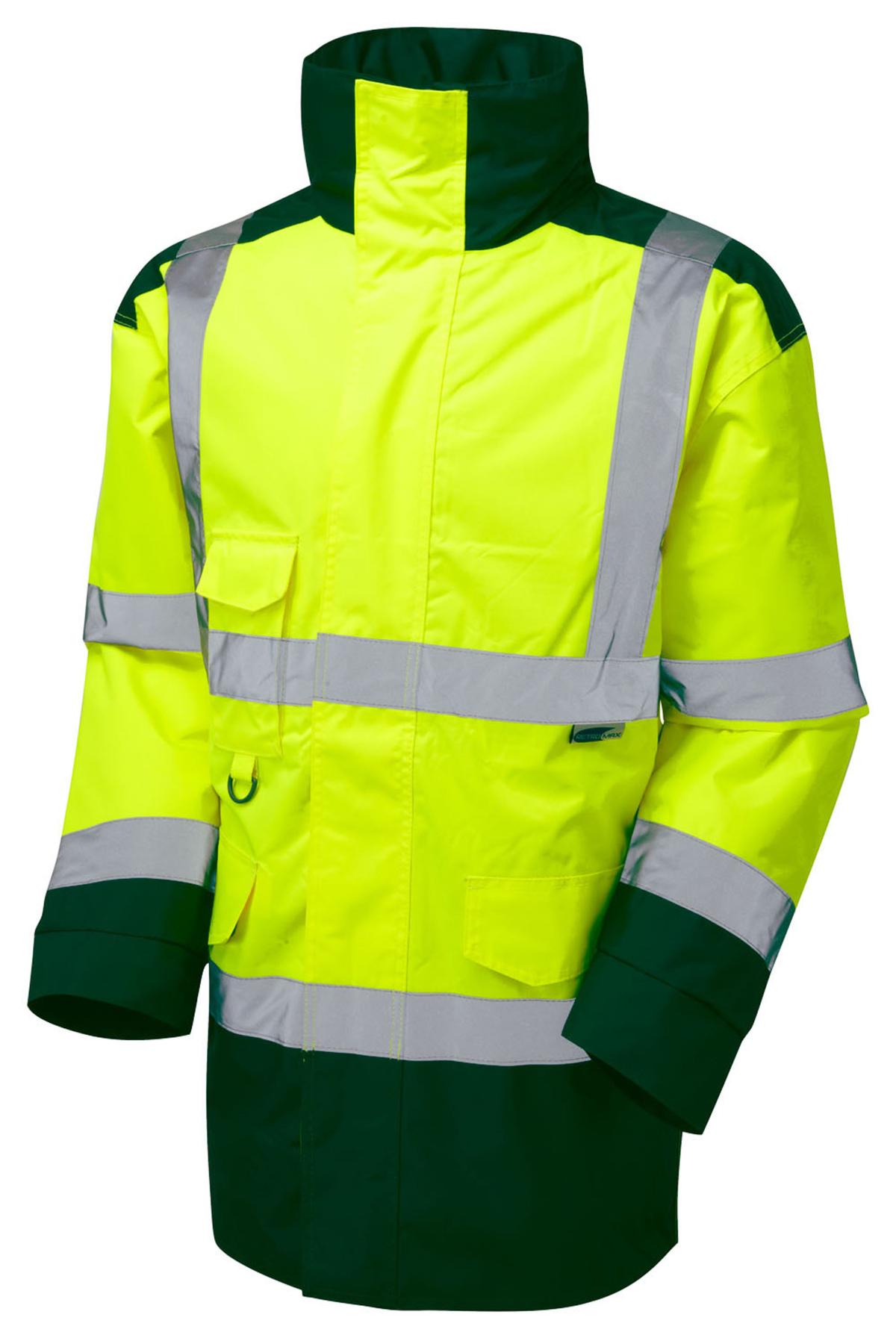 LEO TAWSTOCK ISO 20471 Cl 3 Anorak - YELLOW/BOTTLE
