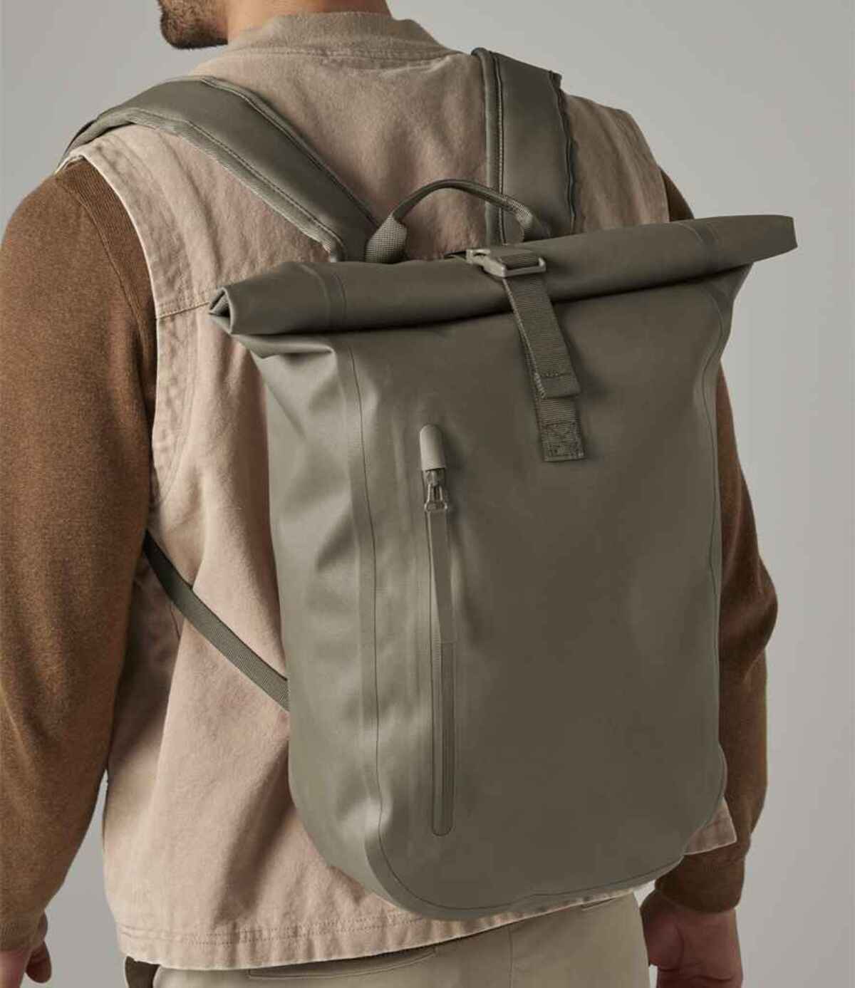 Quadra Waterproof Roll-Top Lite Backpack - Covert Green