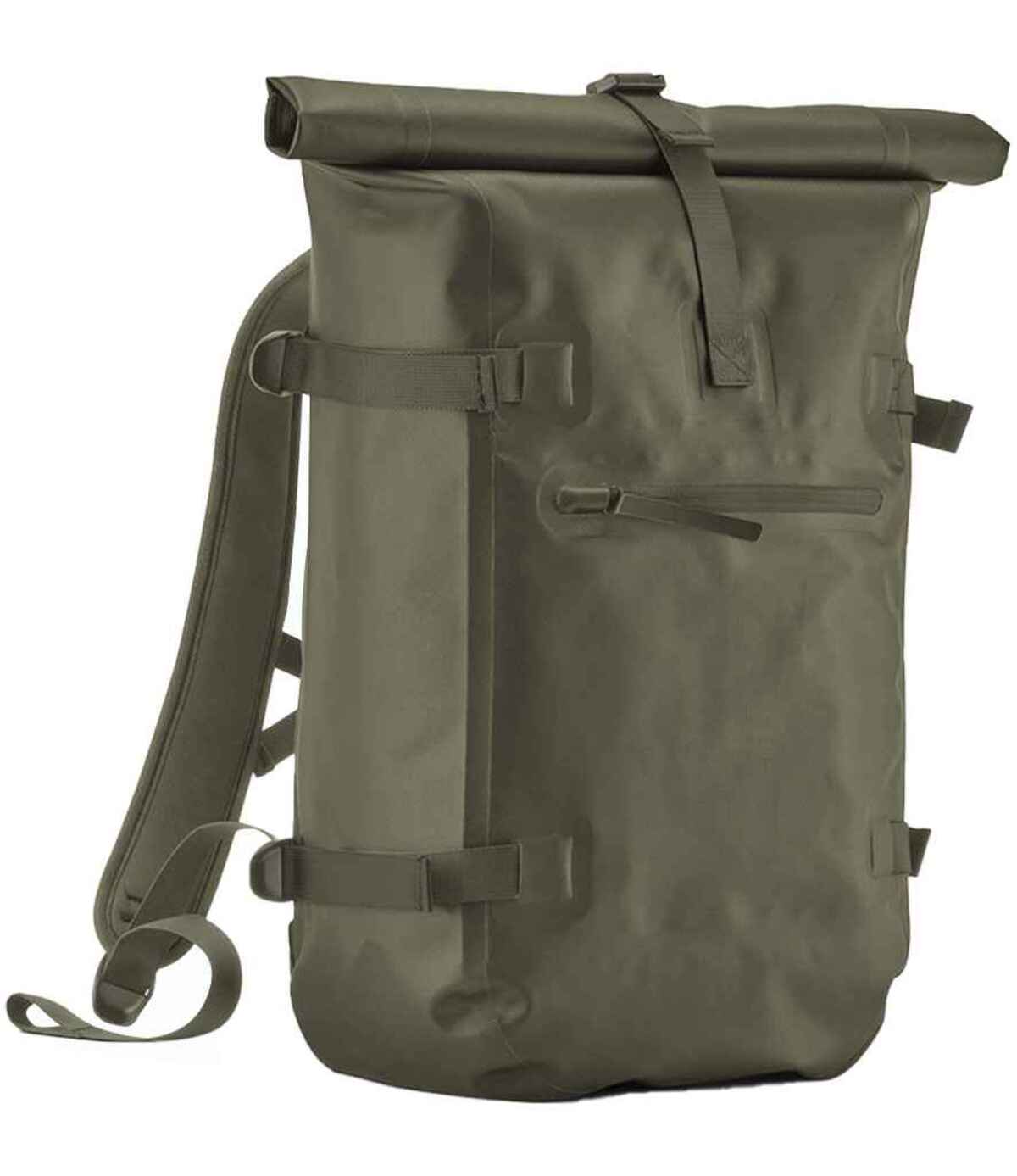 Quadra Waterproof Roll-Top Backpack - Covert Green