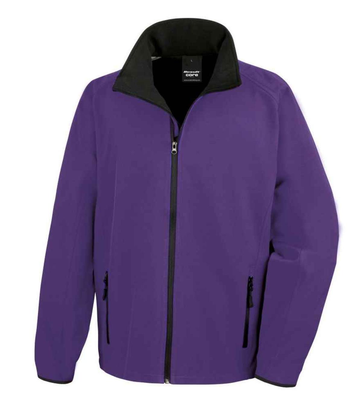 Result Core Printable Soft Shell Jacket - Purple/Black