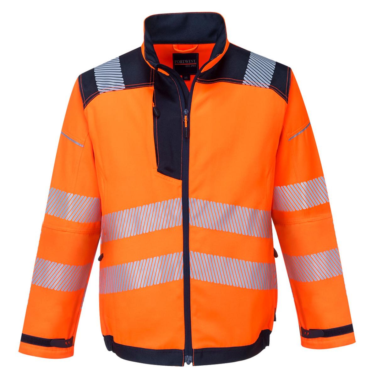 Portwest PW3 Hi-Vis Work Jacket - Orange/Navy