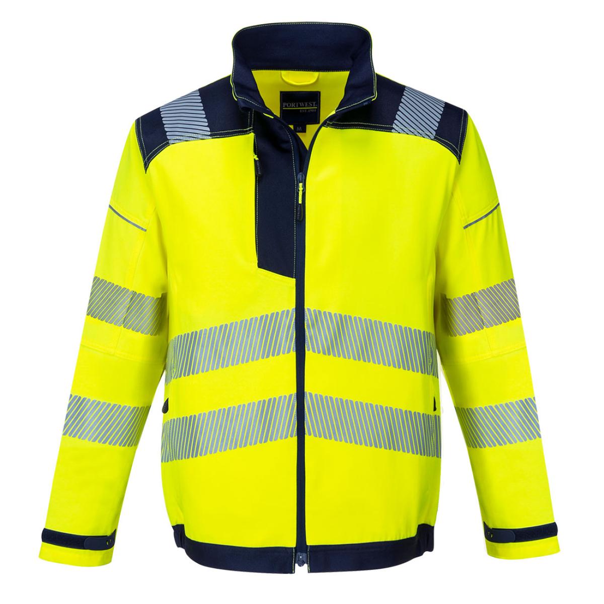 Portwest PW3 Hi-Vis Work Jacket - Yellow/Navy