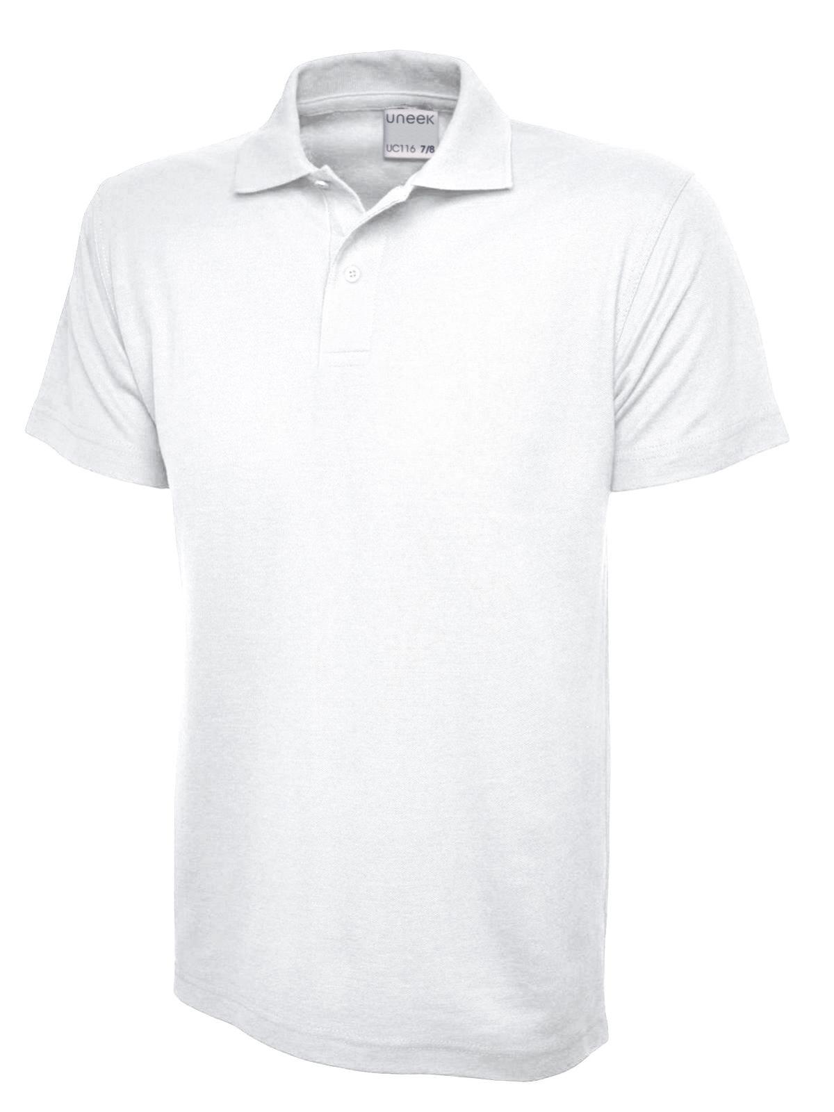 Uneek Childrens Active Polo Shirt - White