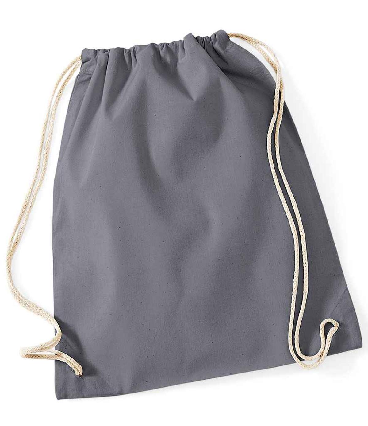 Westford Mill Cotton Gymsac - Graphite Grey