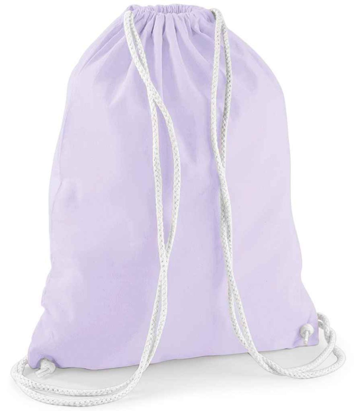 Westford Mill Cotton Gymsac - Lavender/White