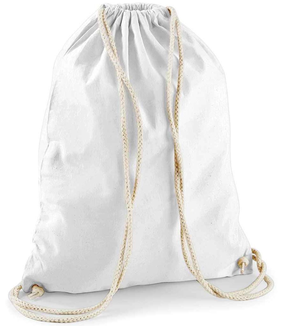 Westford Mill Cotton Gymsac - White | Order Uniform UK Ltd