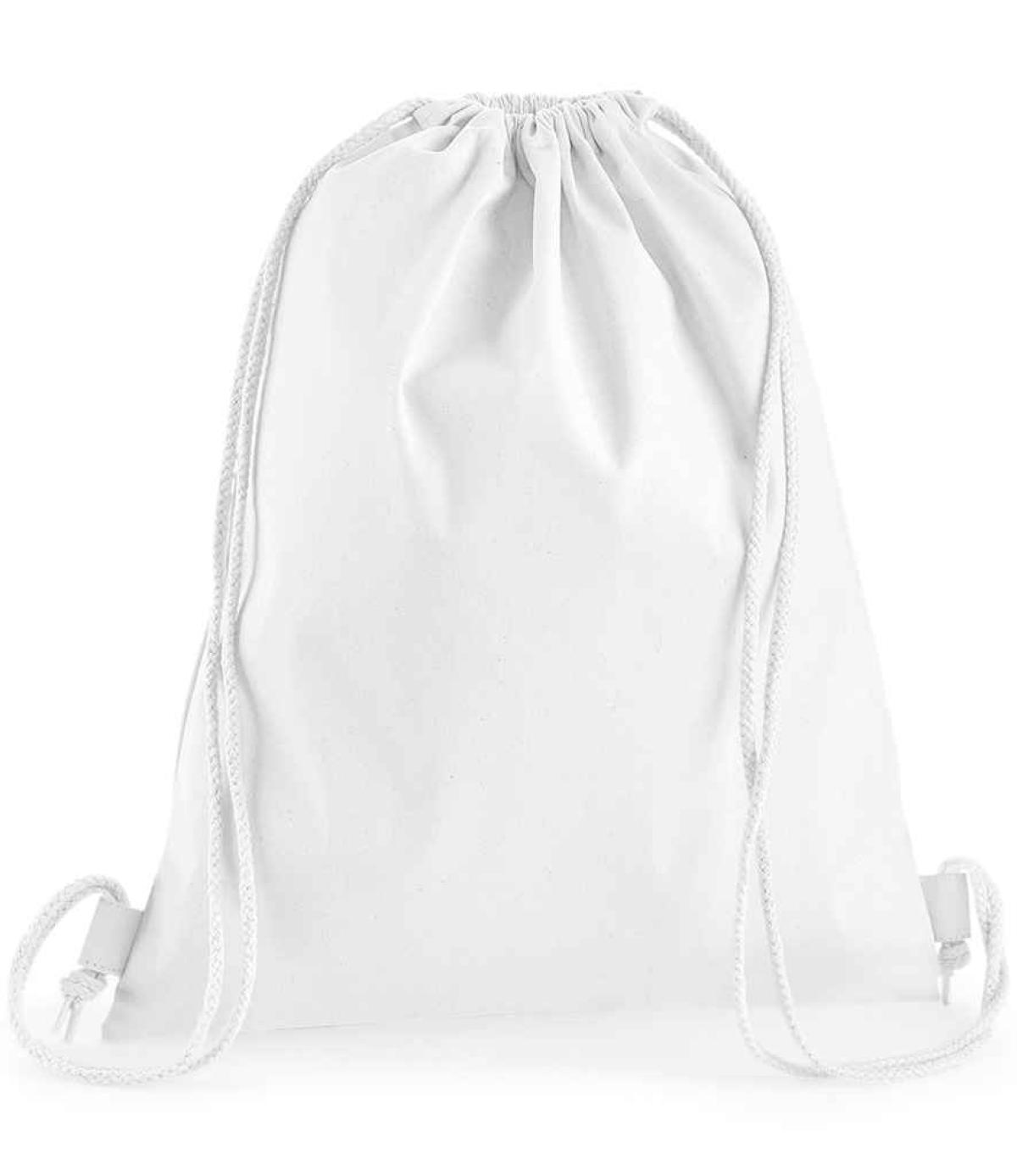 Westford Mill Premium Cotton Gymsac - White