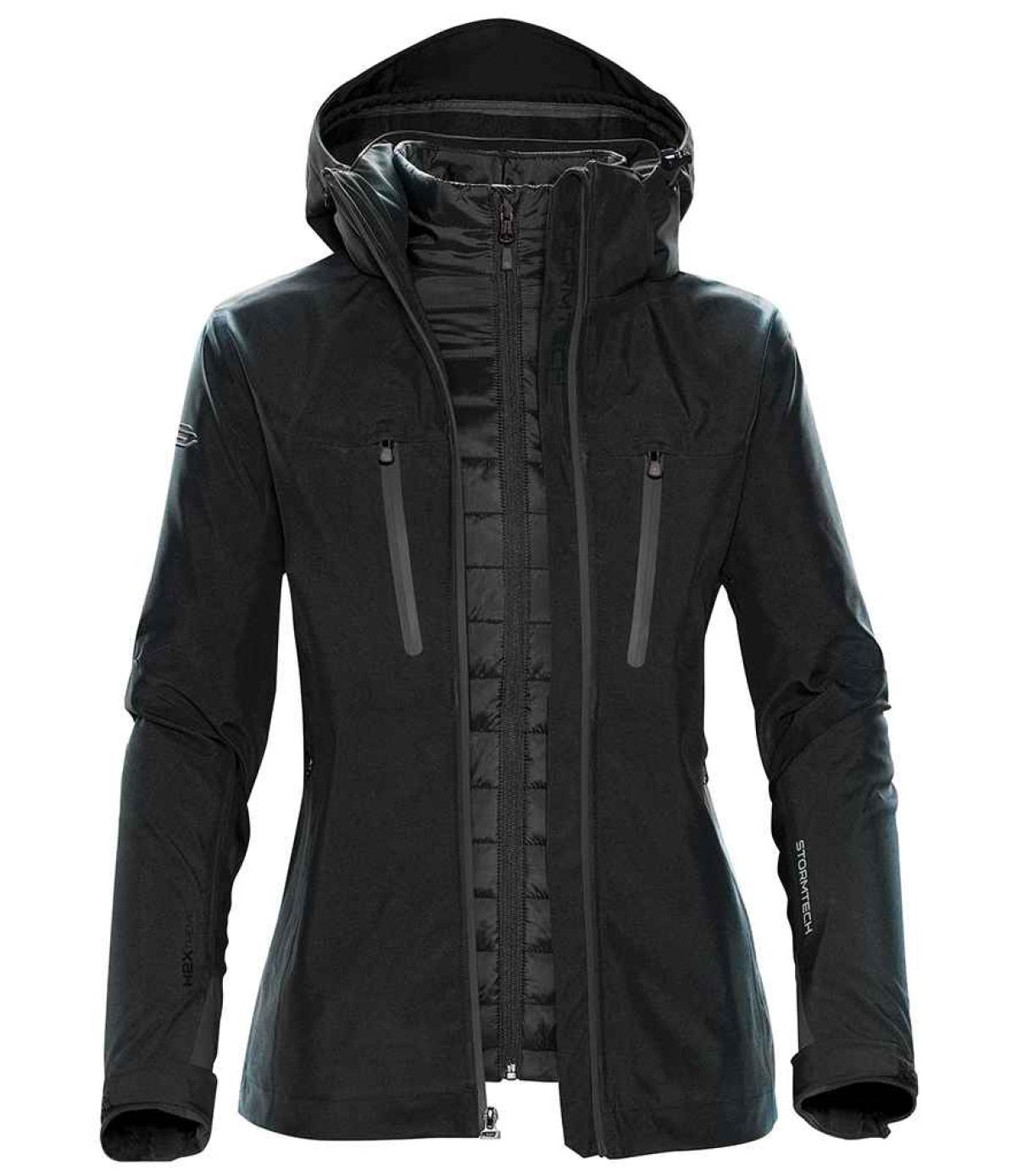 Stormtech Ladies Matrix System 3-in-1 Jacket - Black/Carbon Grey